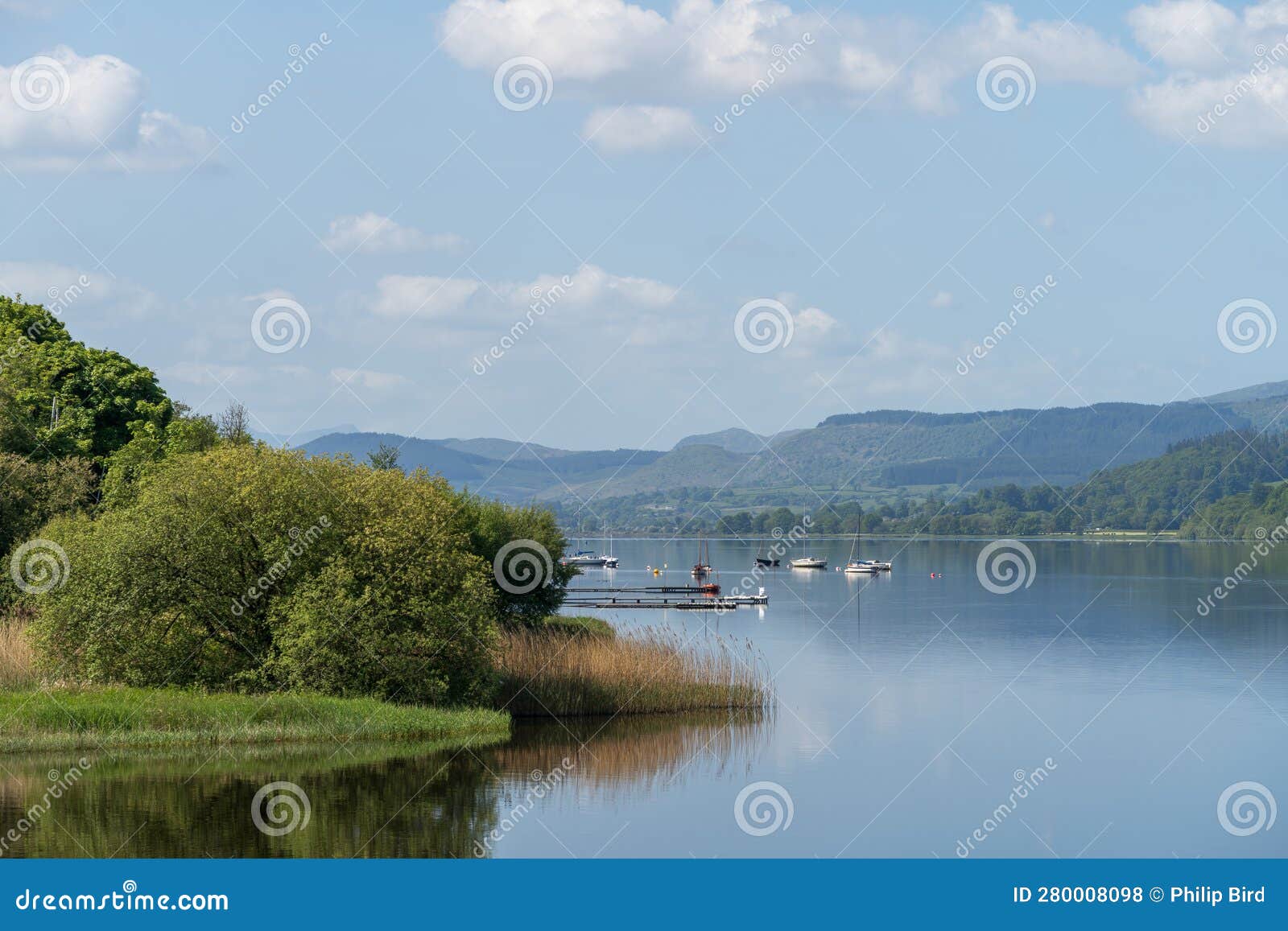 View of Bala Lake in Gwynedd, Wales Stock Photo - Image of mountains ...