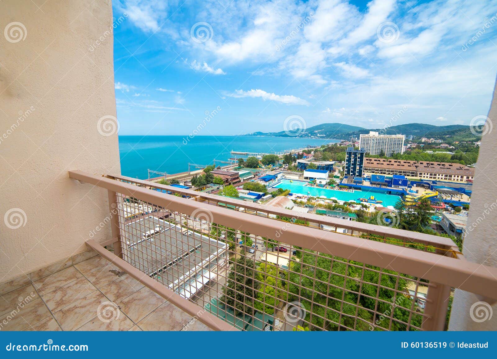 View from Balcony in Apartment House Stock Image - Image of modern ...