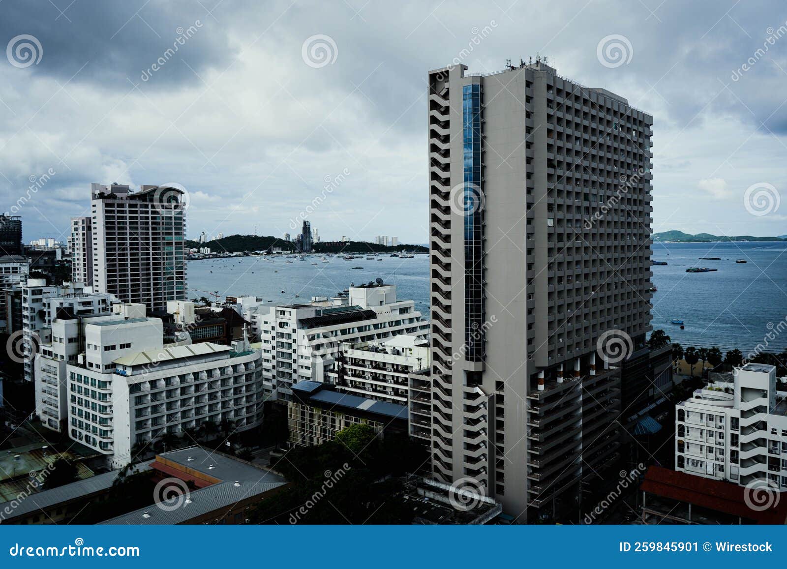 View from a Balcony of a High Rise Building in Pattaya Editorial Photo ...
