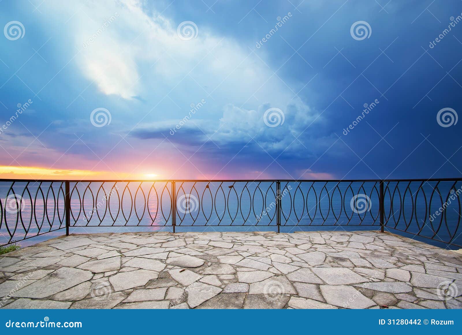 View on balcony stock photo. Image of relax, horizon - 31280442