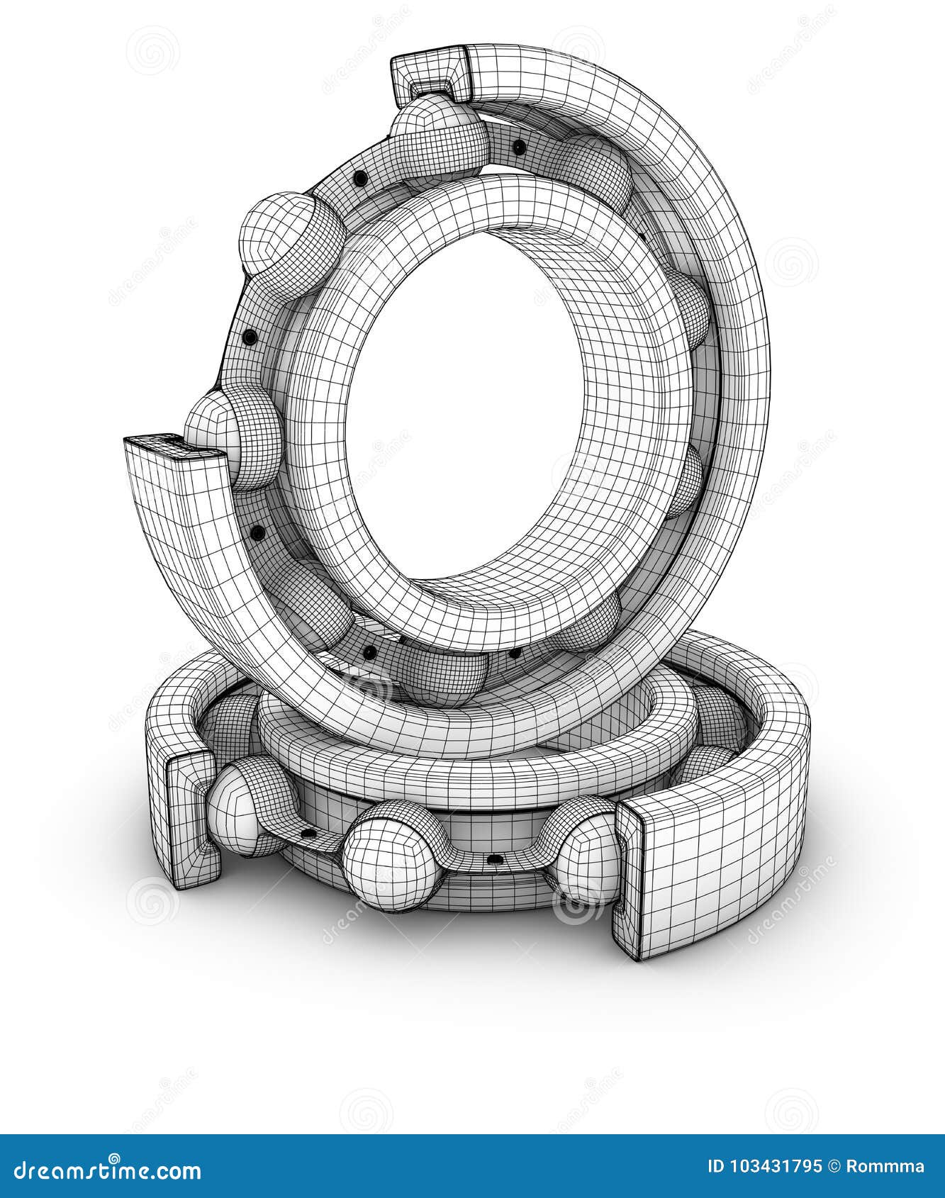 Ball bearings in a cut stock illustration. Illustration of rolling ...