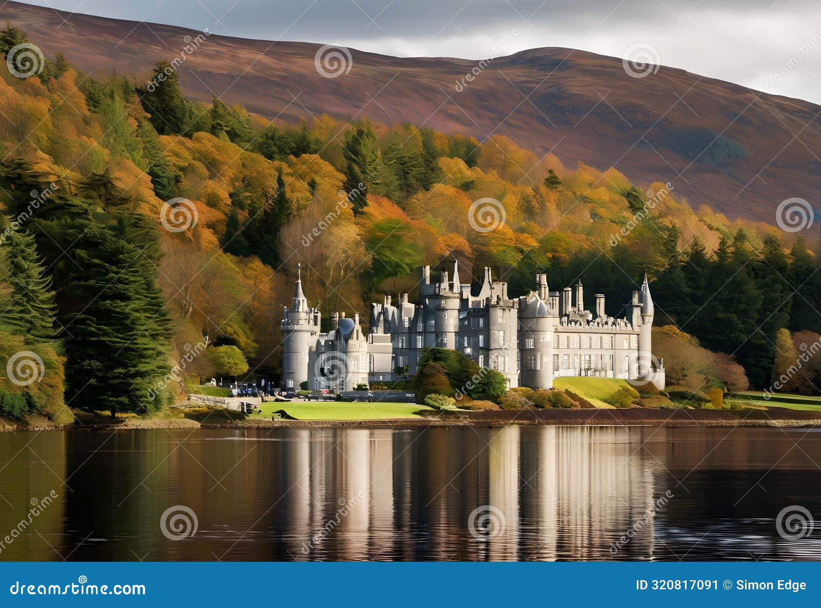 A view of Balmoral Castle stock illustration. Illustration of scotland ...