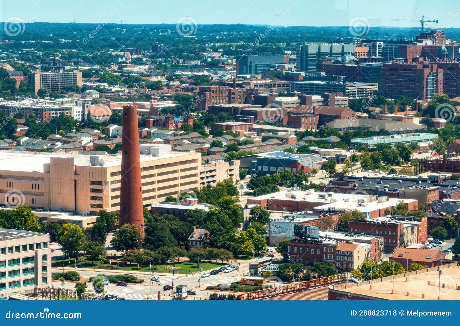 View of the Baltimore Cityscape Stock Photo - Image of phoenix ...