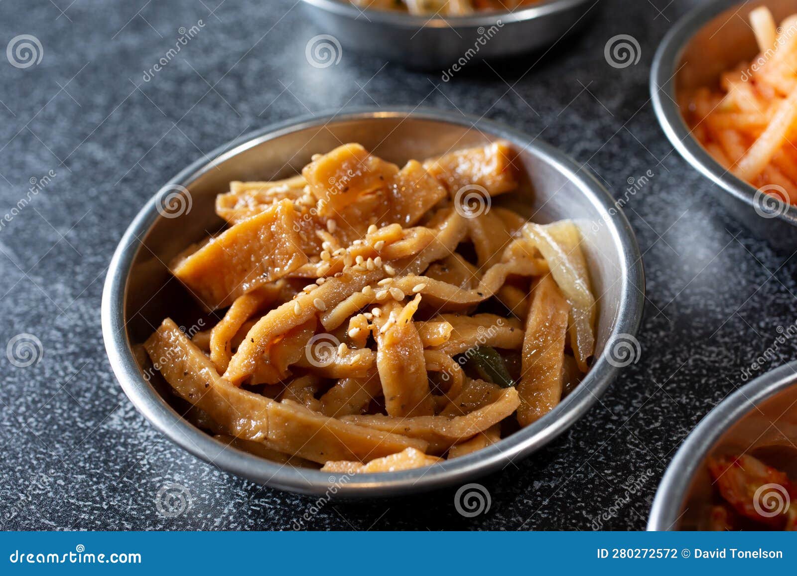 Banchan Bowl of Stir-fried Fishcake Korean Stock Photo - Image of eomuk ...