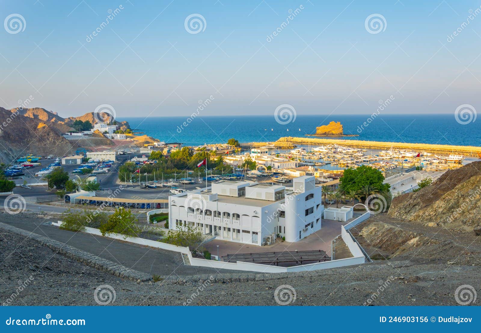 View of the Bandar Al Rowdha Marina in Muscat, Oman....IMAGE Stock ...