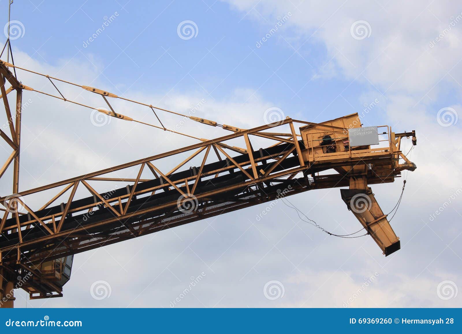 View Barge Loading Conveyor in the Other Side Stock Photo - Image of ...