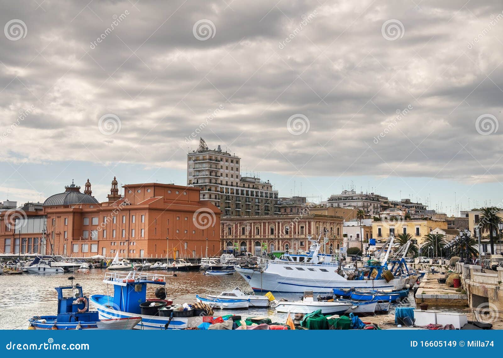 View of Bari. Apulia. stock image. Image of palmtree - 16605149