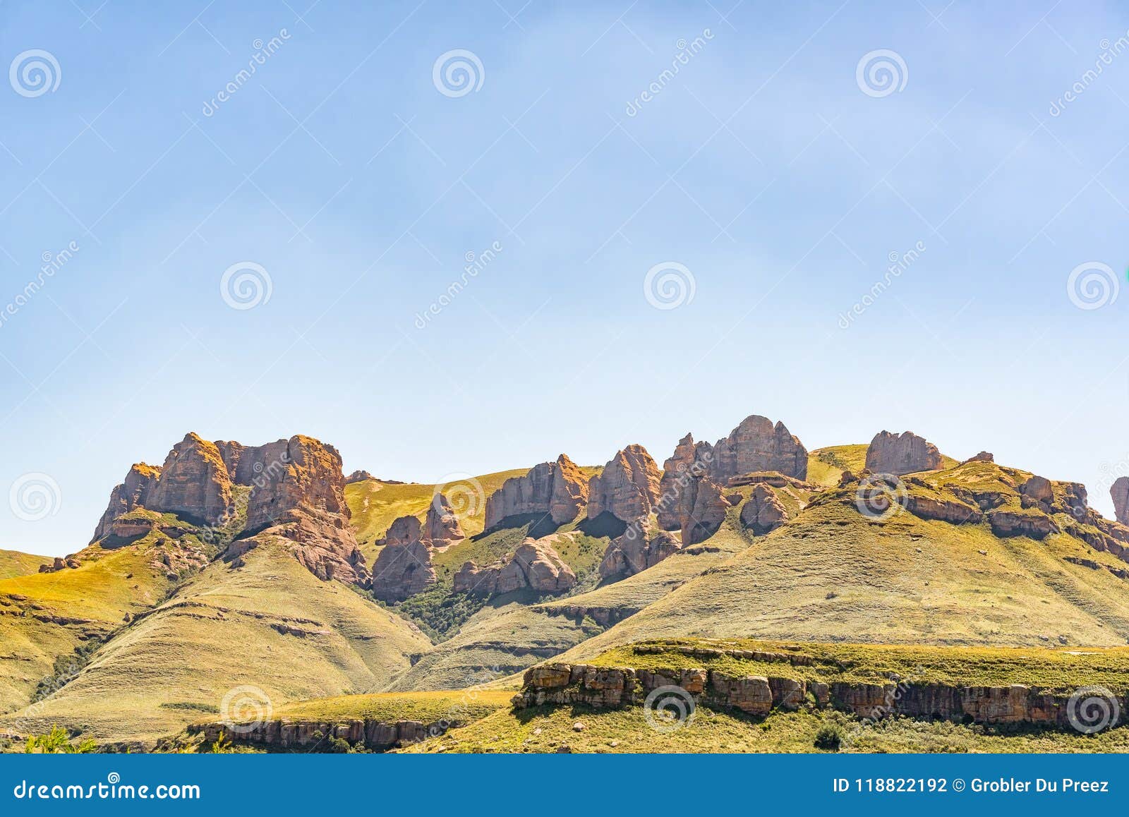 View from the Barkly Pass in the Eastern Cape Province Stock Photo ...