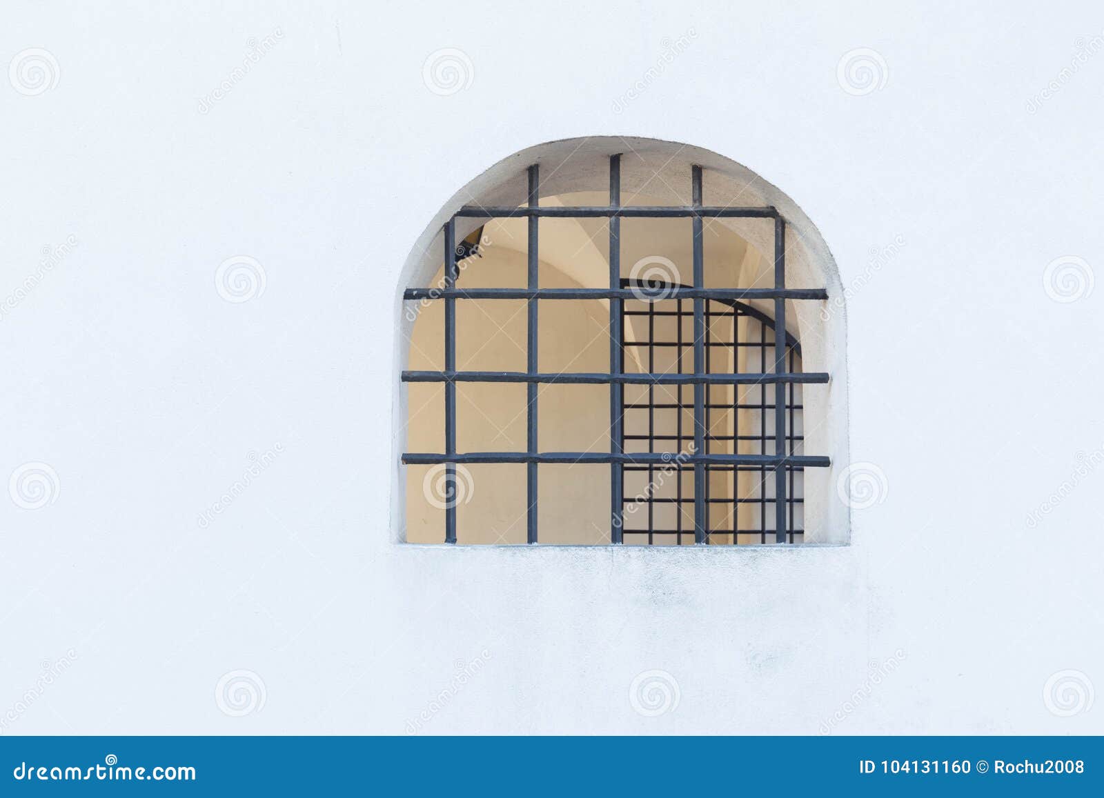 View of the barred window stock photo. Image of view - 104131160