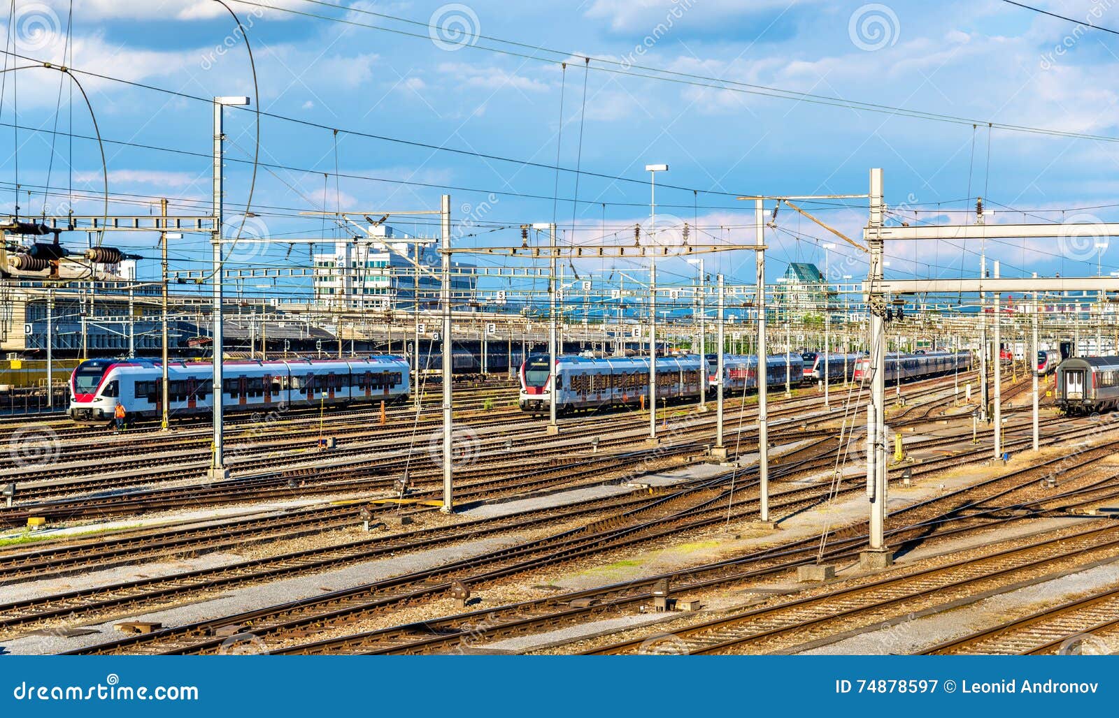 View of Basel SBB Railway Station Stock Image - Image of motion ...