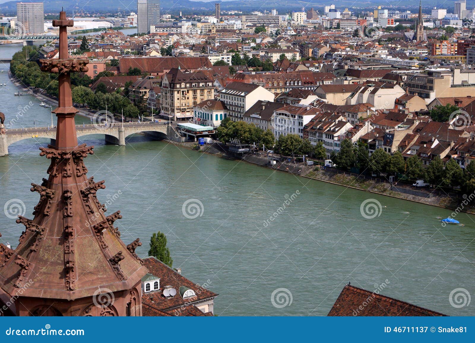View of Basel, Switzerland stock image. Image of roof - 46711137
