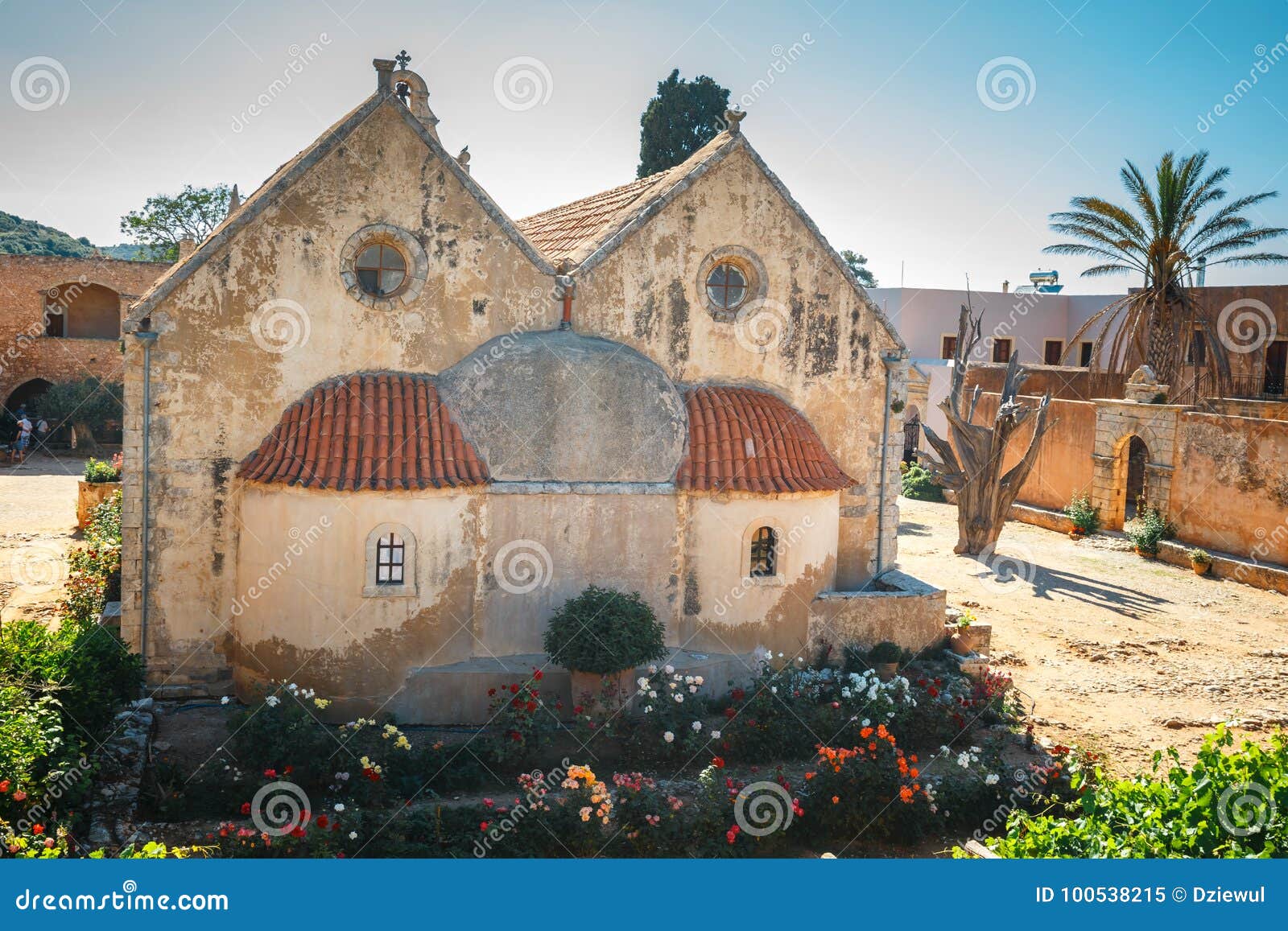 Arkadi Monastery on Crete, Greece Stock Image - Image of easter, europe ...