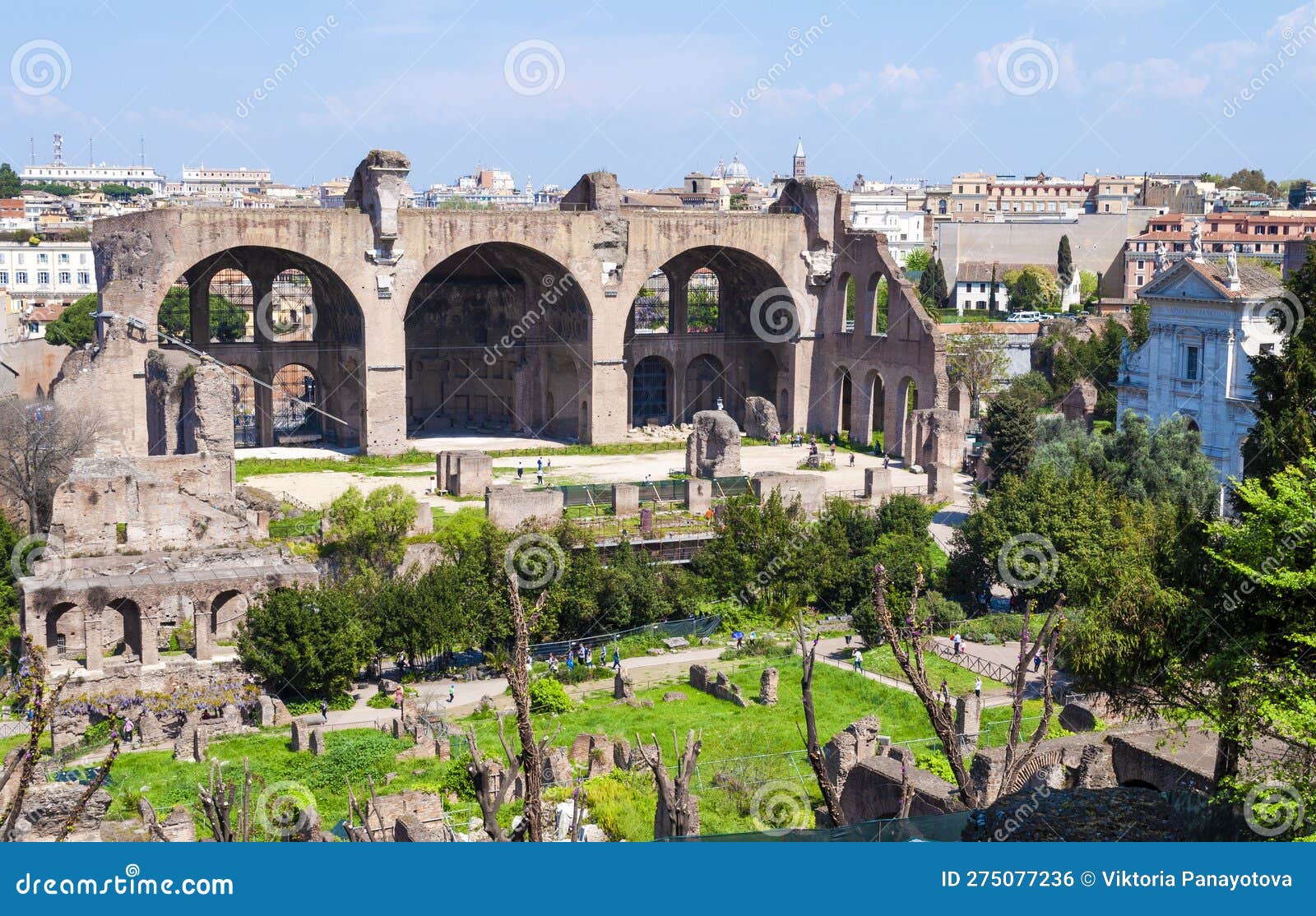 View of the Basilica of Maxentius and Constantine, the Largest Building ...