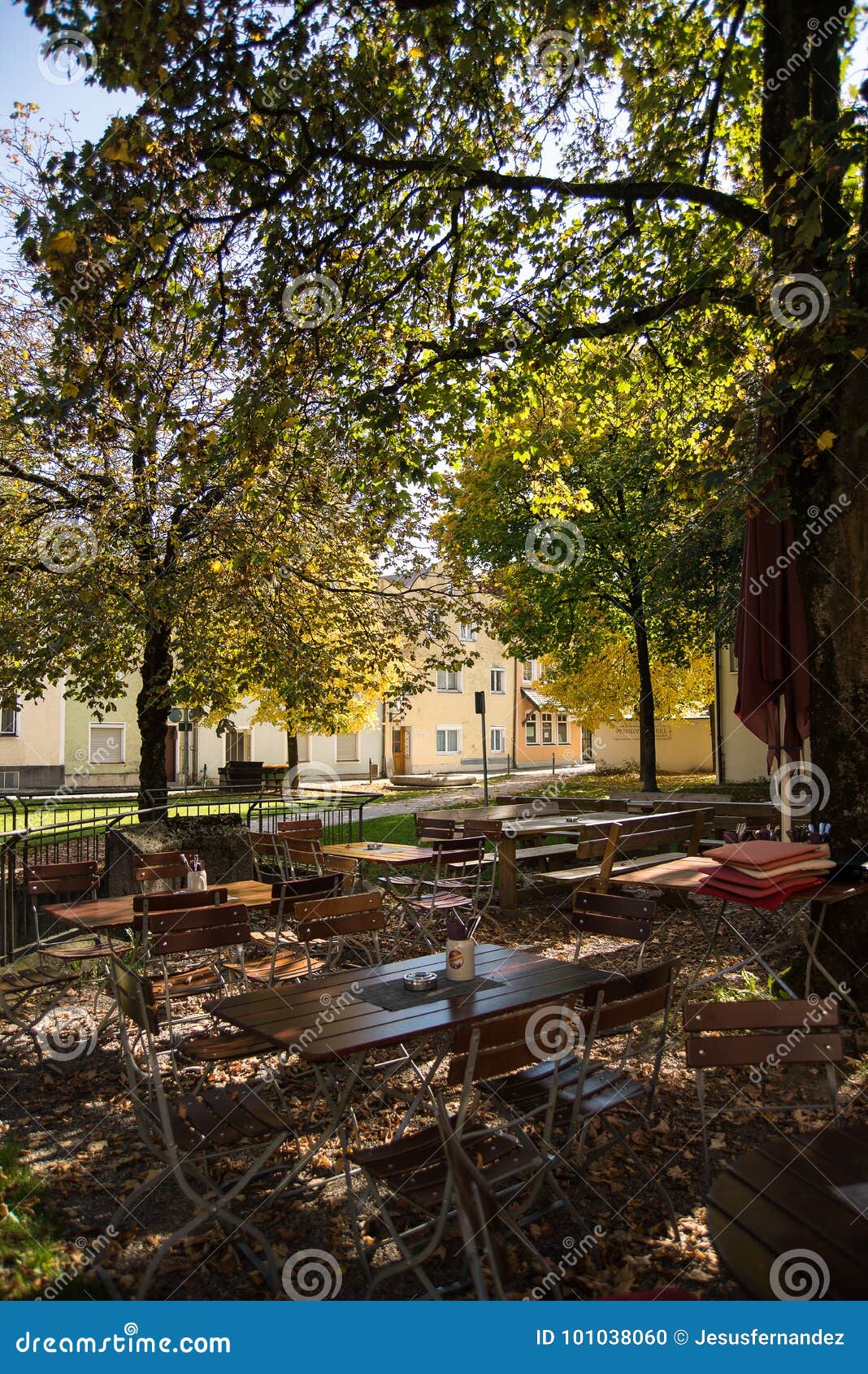 View of a Bavarian Biergarten Editorial Image - Image of bavarian ...