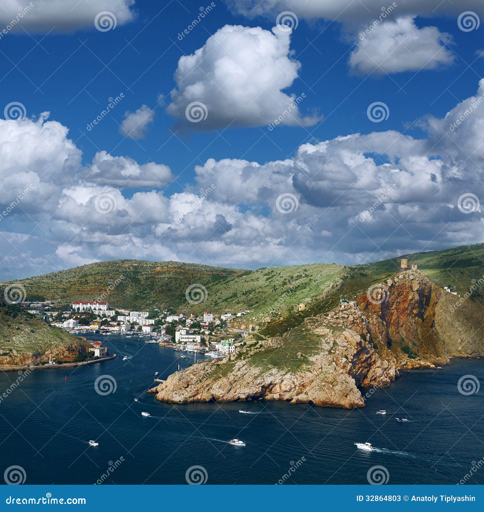 View of the Bay of Balaklava Stock Image - Image of beach, ukraine ...