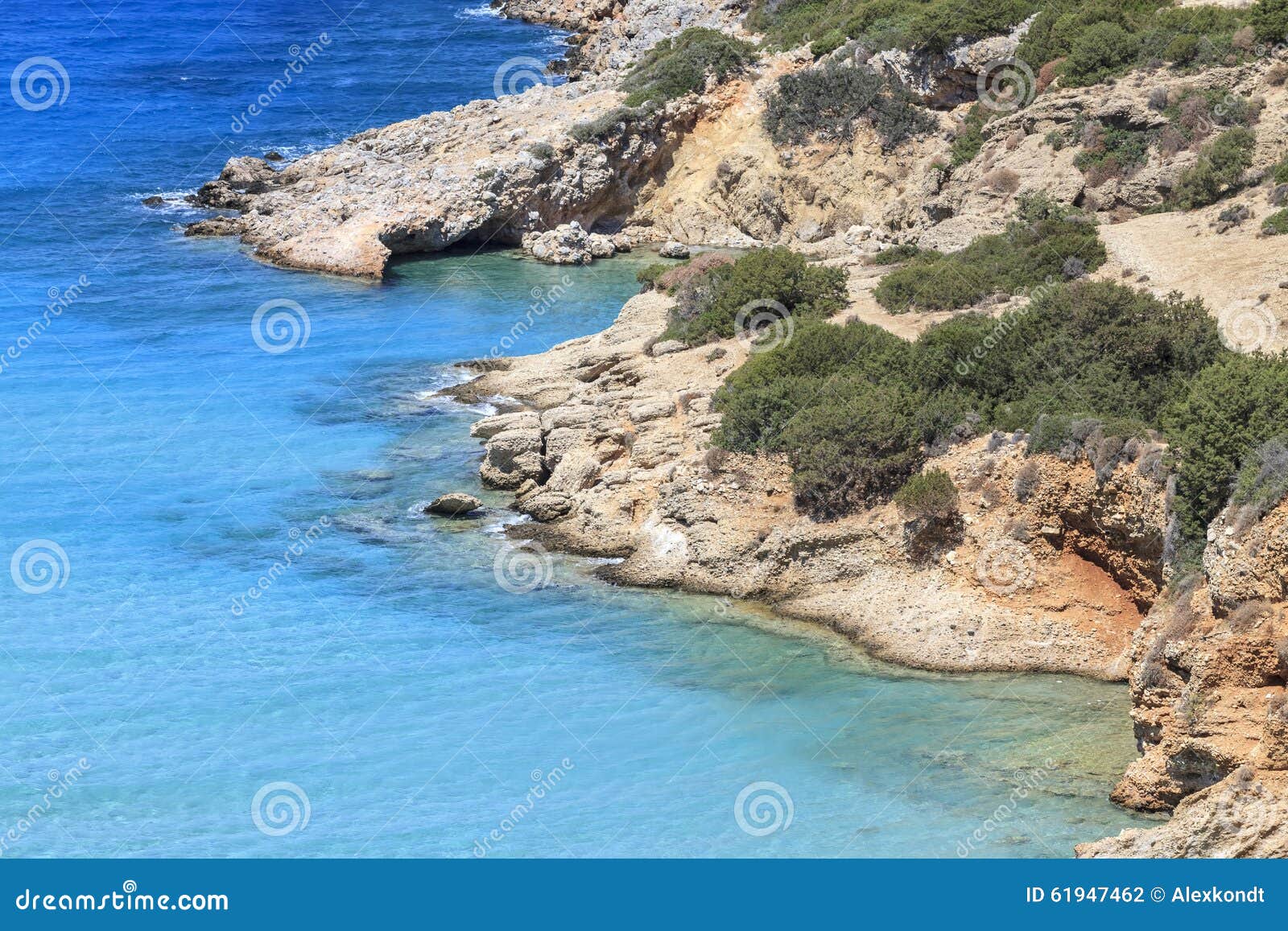 View of the Bay of Crete. Greece. Stock Photo - Image of wave, swim ...