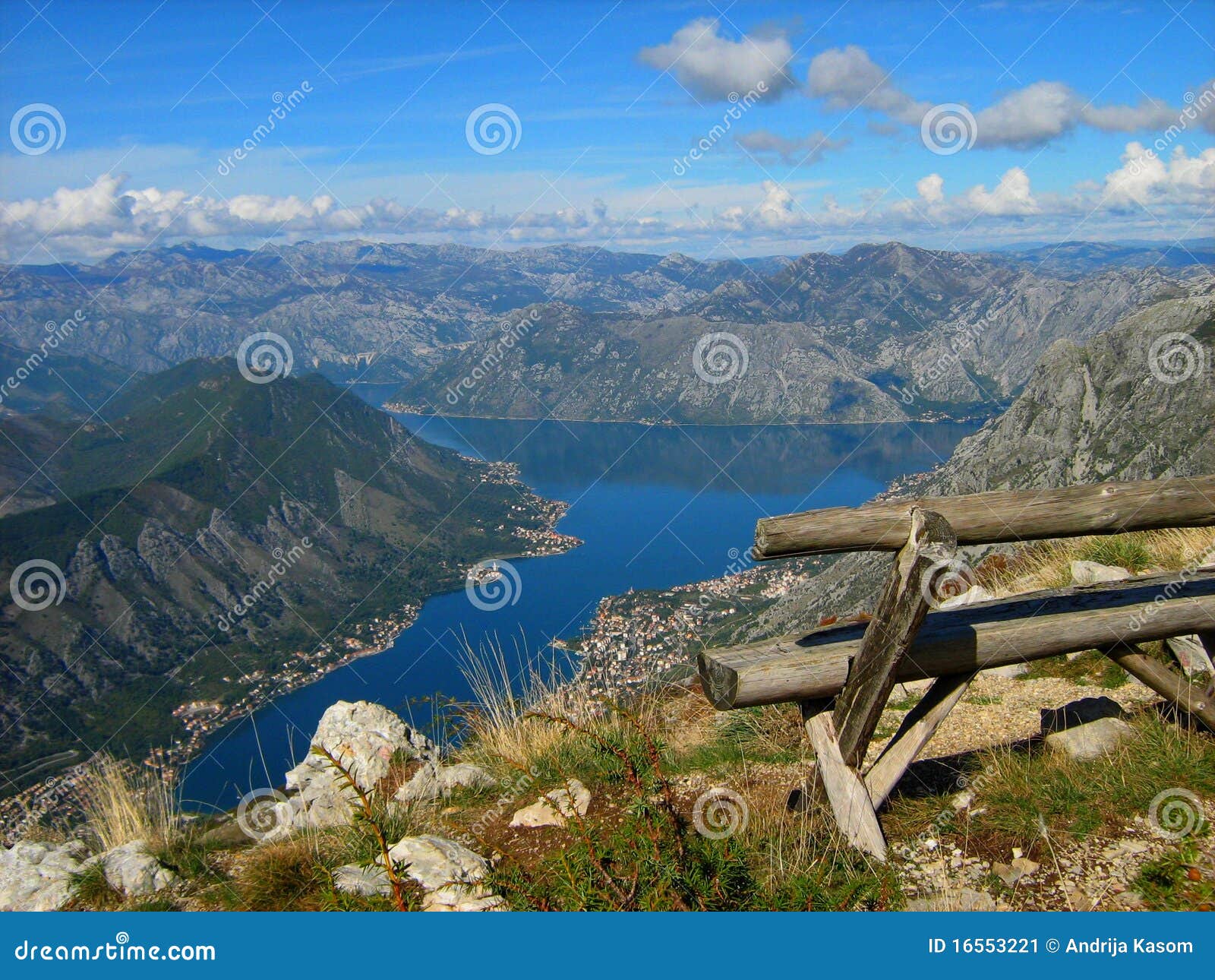 View of the Bay of Kotor stock image. Image of montenegro - 16553221