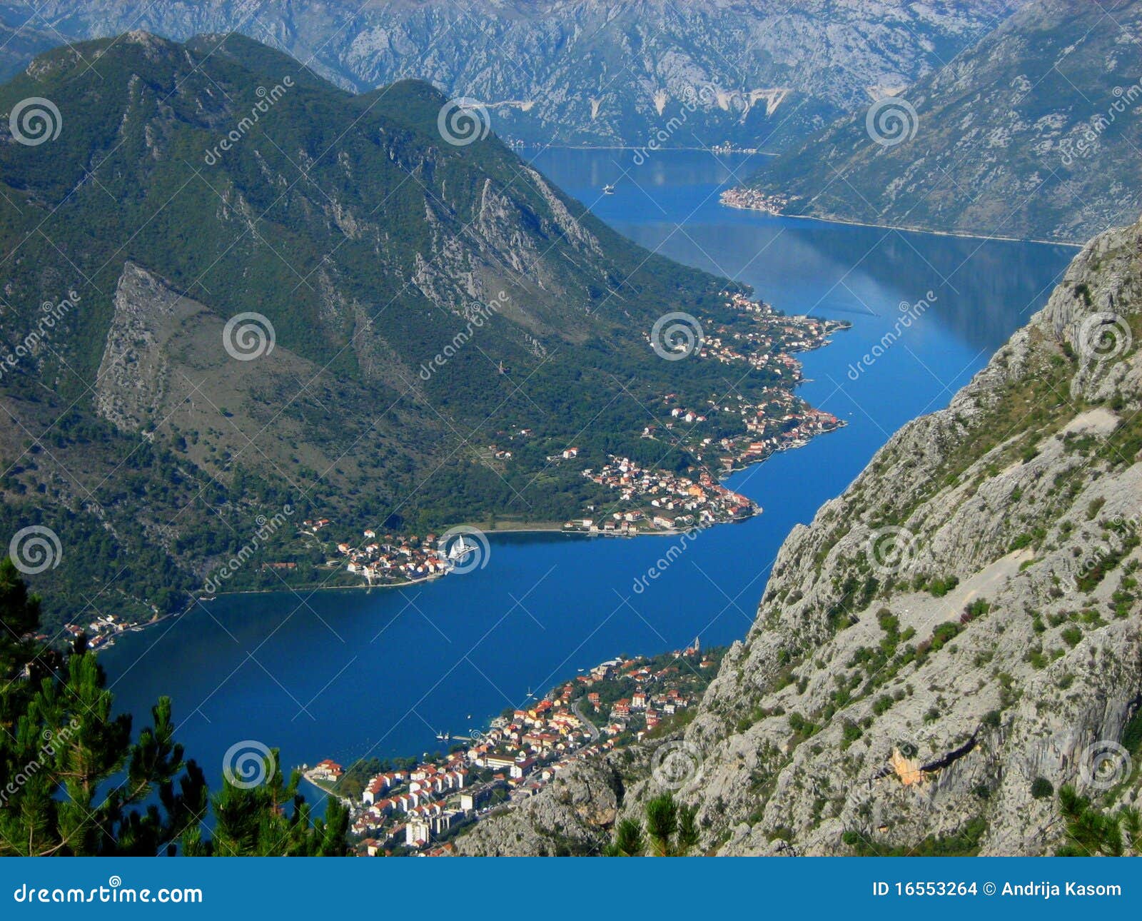 View of the Bay of Kotor 2 stock photo. Image of kotor - 16553264
