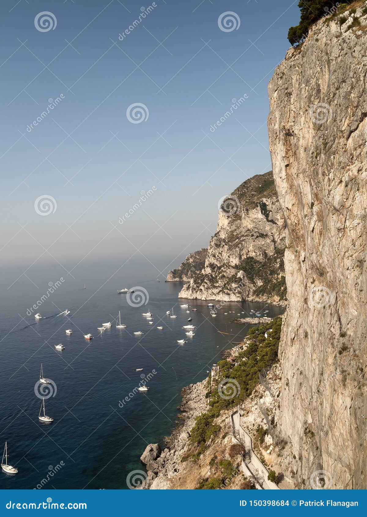View of Bay Surrounded by High Cliffs Stock Photo - Image of resort ...