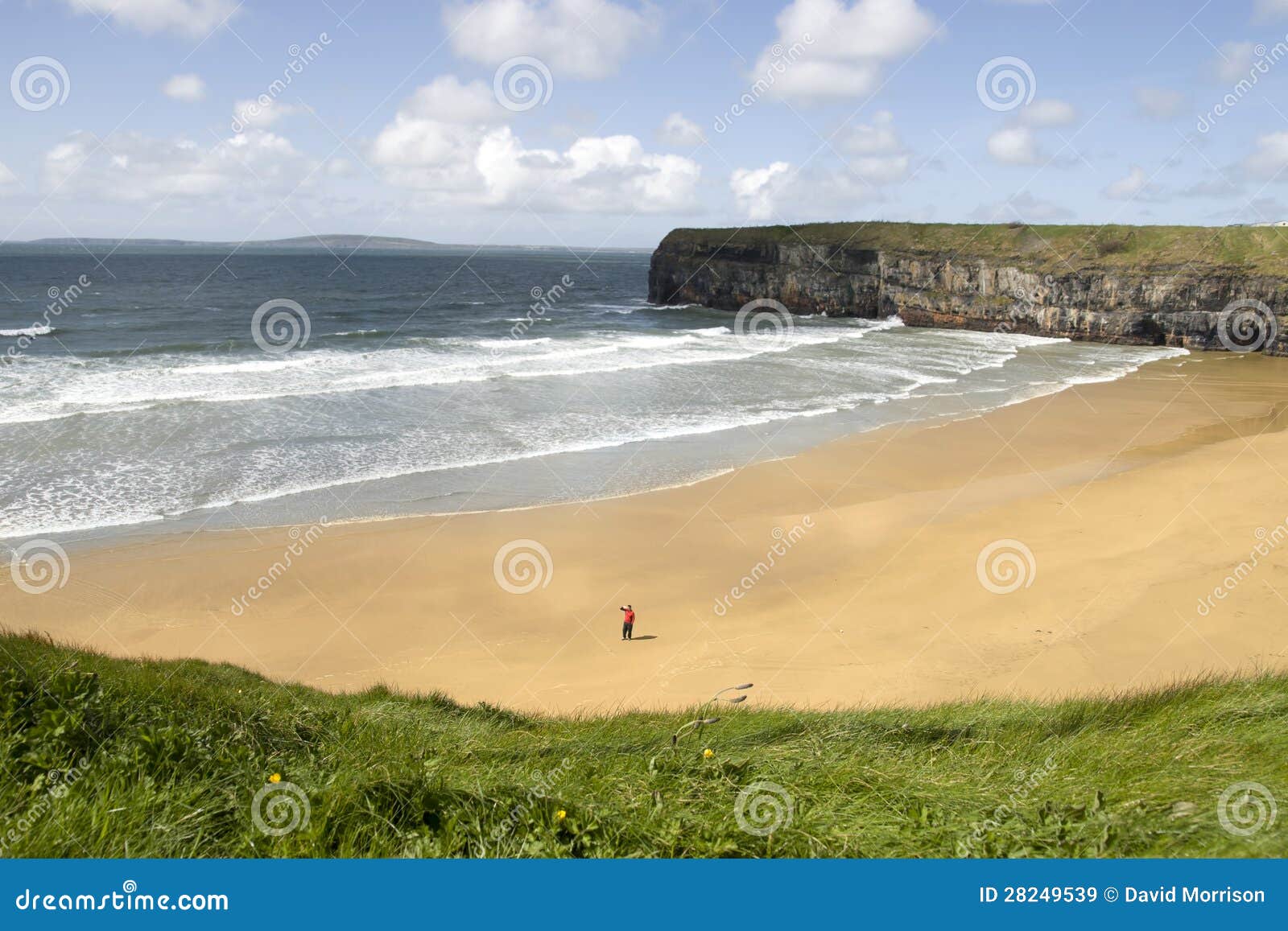 View of Beach and Cliffs in Ballybunion Stock Image - Image of ...