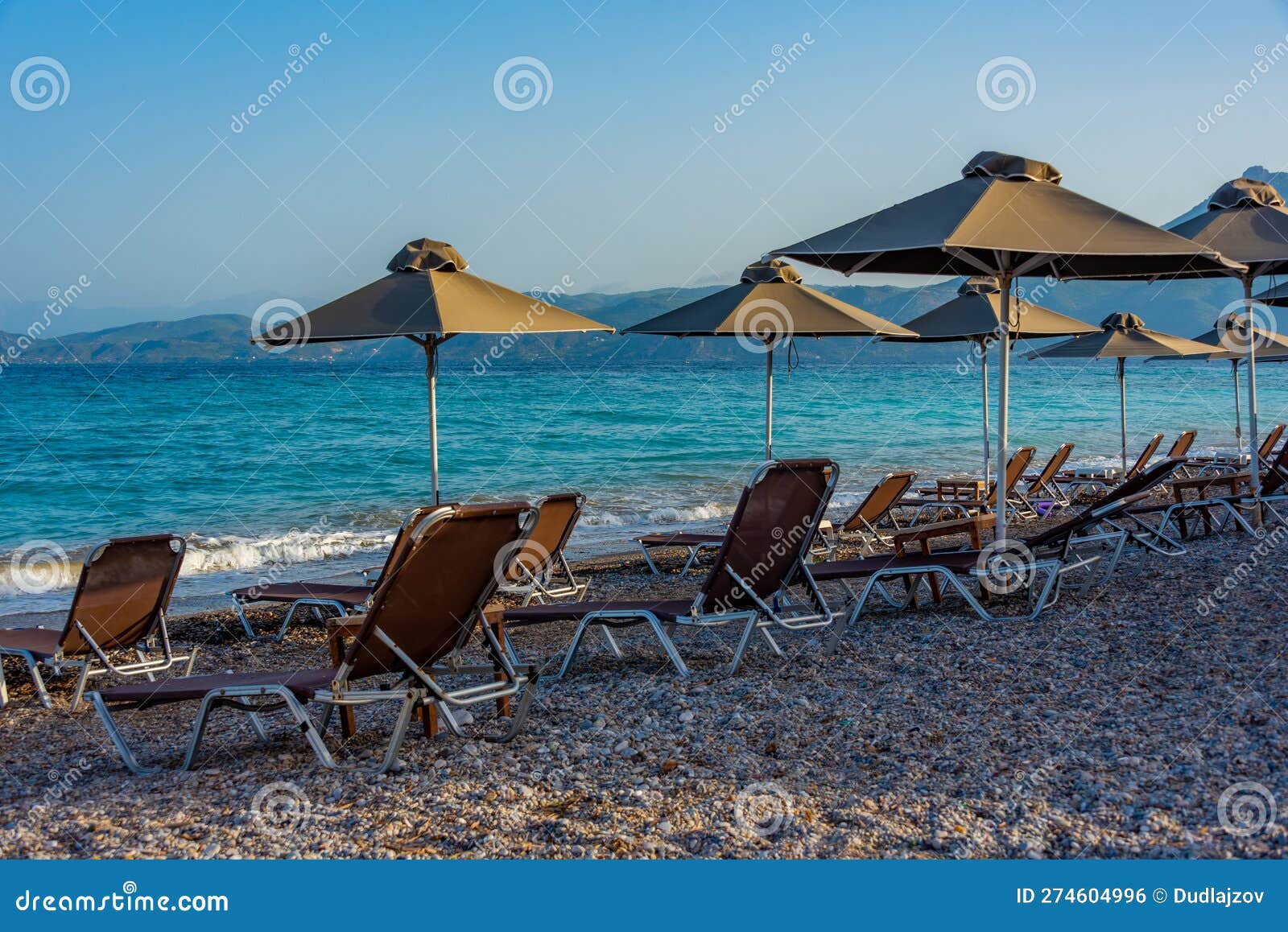 View of a Beach in Corinth, Greece Stock Photo - Image of scenery ...