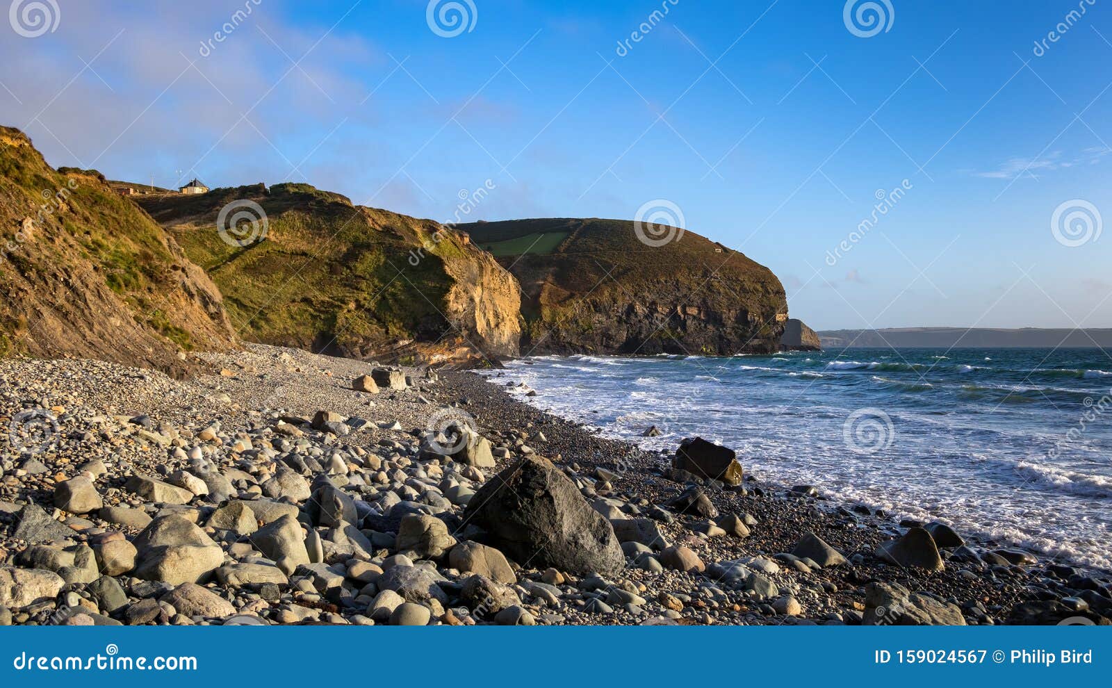 View of the Beach at Druidston Haven in Pembrokeshire Stock Image ...