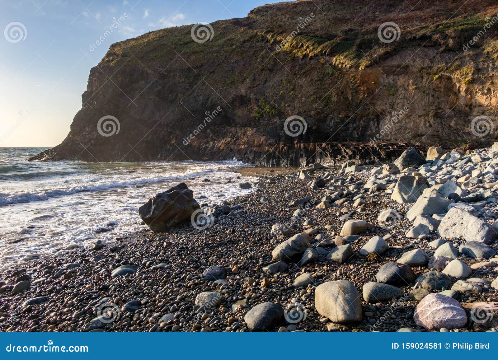View of the Beach at Druidston Haven in Pembrokeshire Stock Image ...