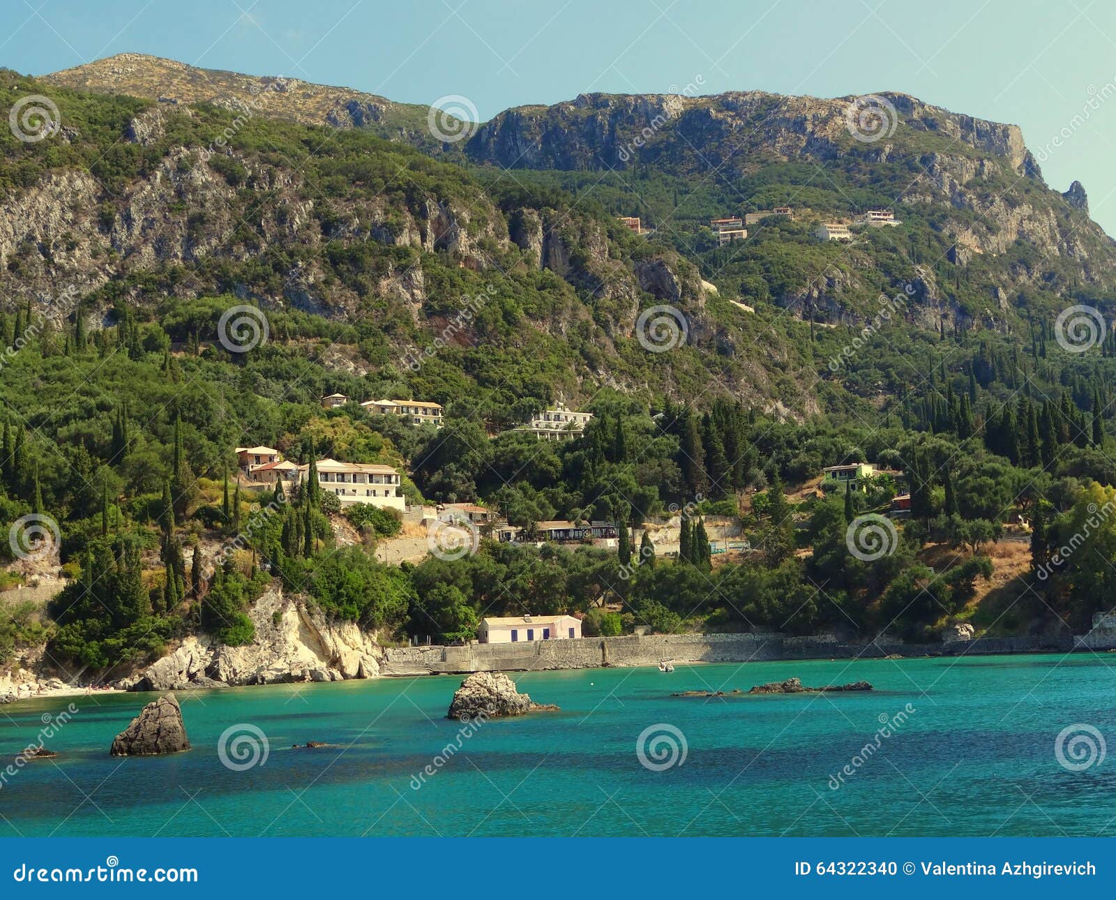 A View of the Beach, Greece Stock Photo - Image of grey, blue: 64322340