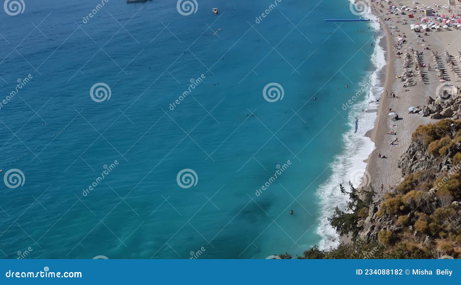 View of the Beach from a Height. Stock Footage - Video of body ...
