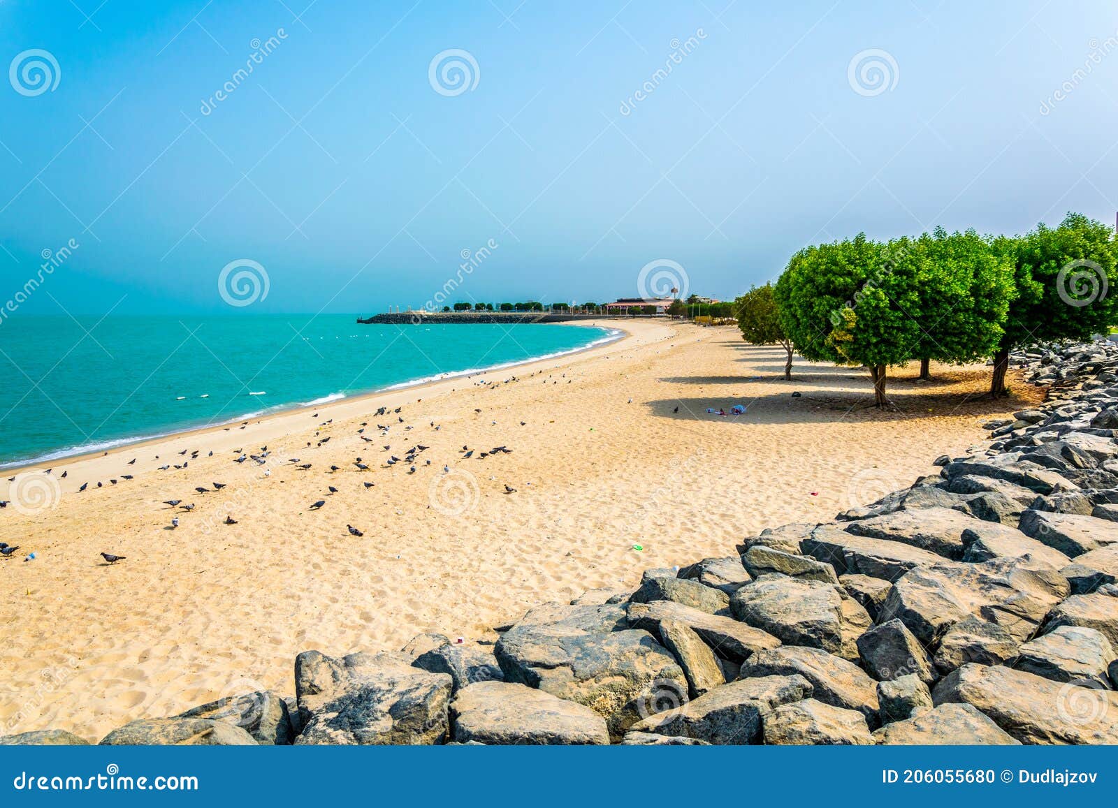 View of a Beach in the Kuwait City Stock Photo - Image of coastline ...