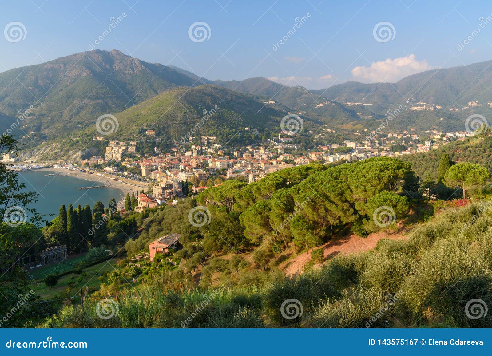 View of Beach in Levanto. Italy Stock Image - Image of vacation ...