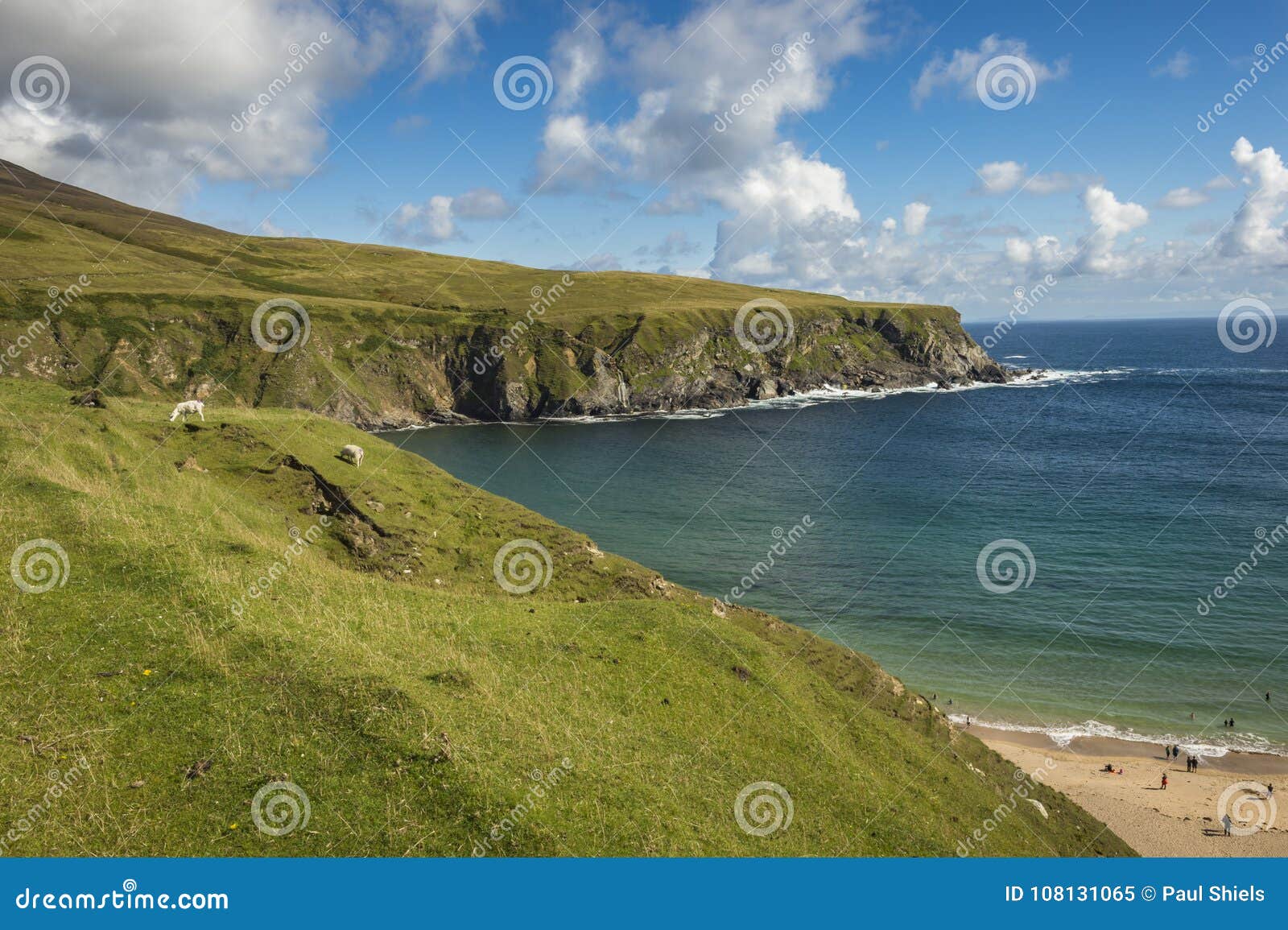 View of the Beach at Malin Beg, Co. Donegal Stock Image - Image of ...