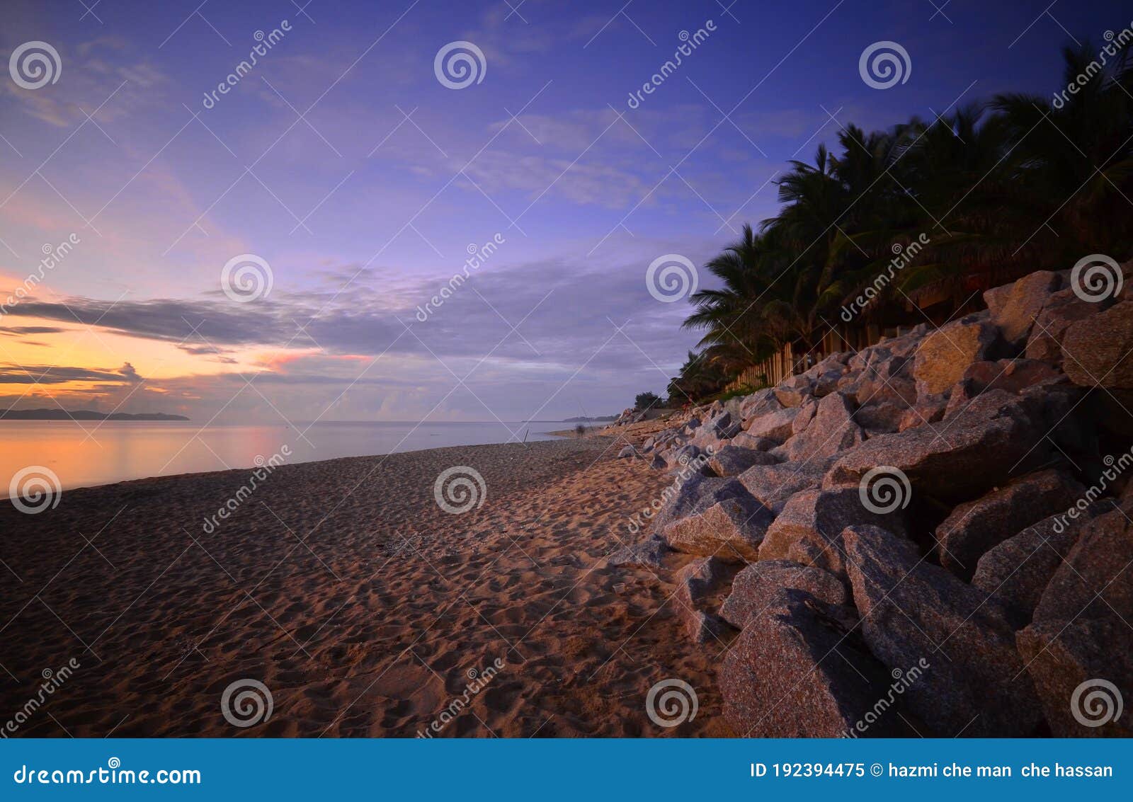 View at the Beach during Morning Sunrise Stock Image - Image of wave ...