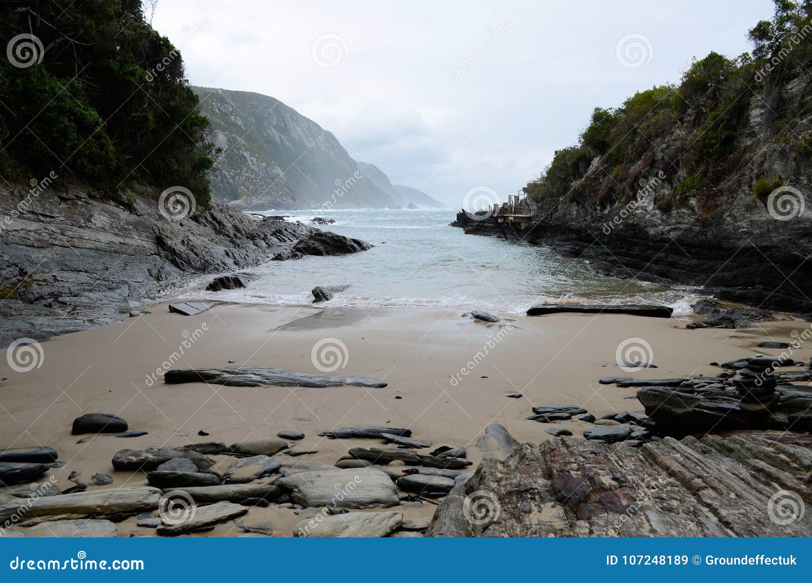 View from a Steep Sided Cove Stock Image - Image of view, smuggler ...