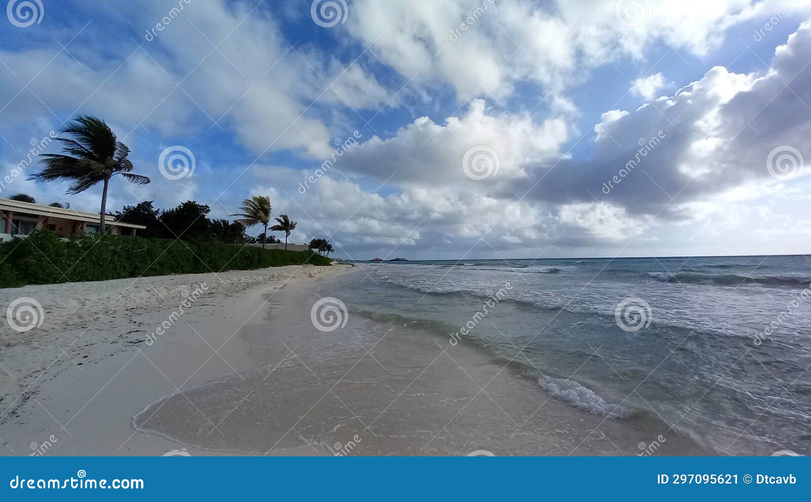 Playa del Car beach view stock image. Image of natural - 297095621