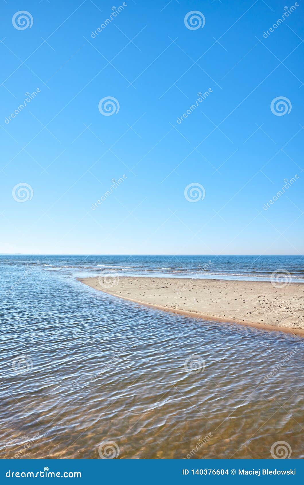 View of a Beach with Shallow Water Stock Photo - Image of island, coast ...
