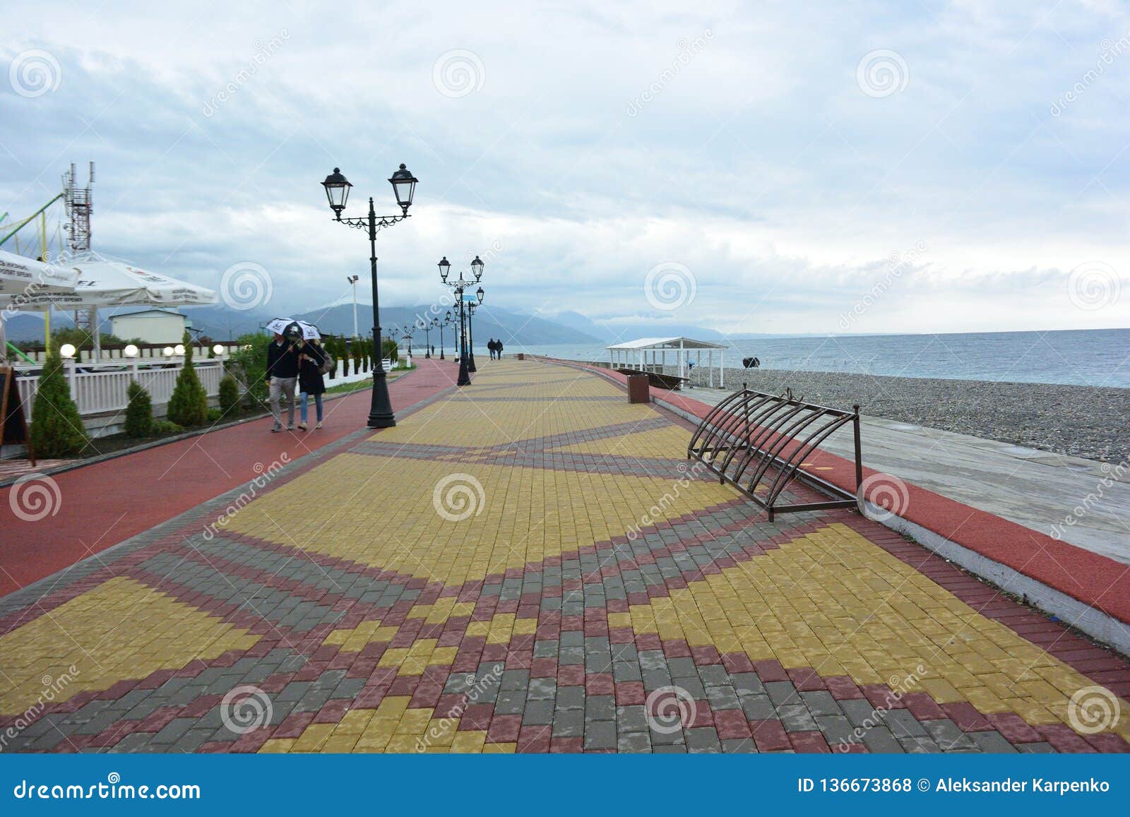 View of the Beach in the Sochi, Russia Editorial Stock Photo - Image of ...