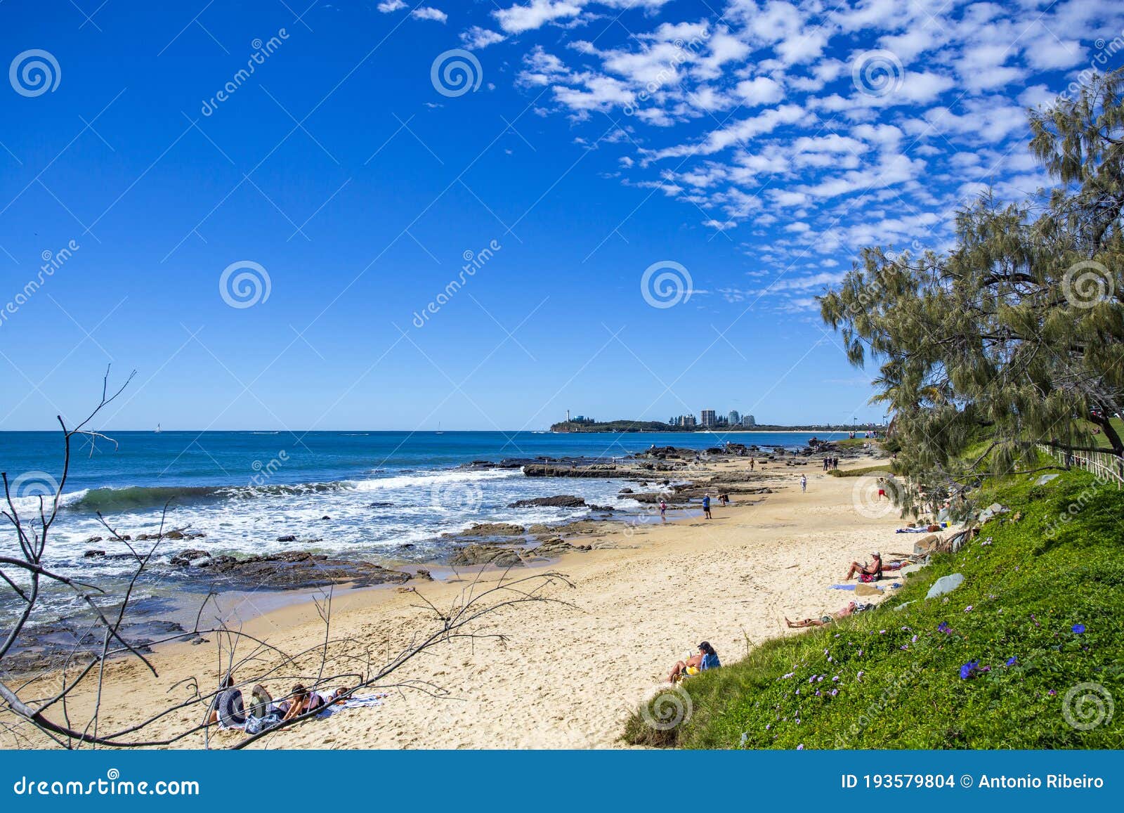 Mooloolaba Beach on a Sunny Day Editorial Stock Image - Image of ...