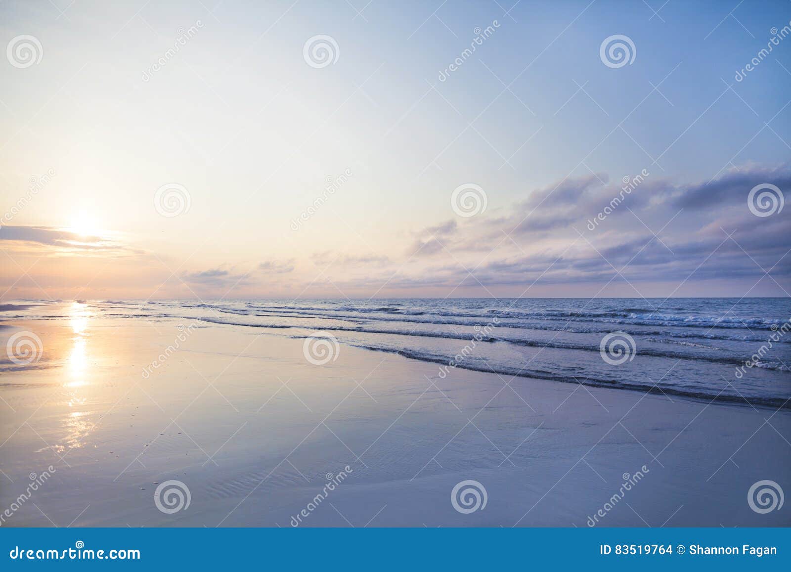 View of Beach Sunrise at Dawn Stock Photo - Image of copyspace, beauty ...