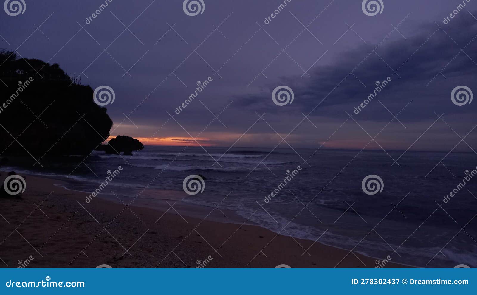 The View of the Beach is Very Beautiful and Soothing Stock Image ...