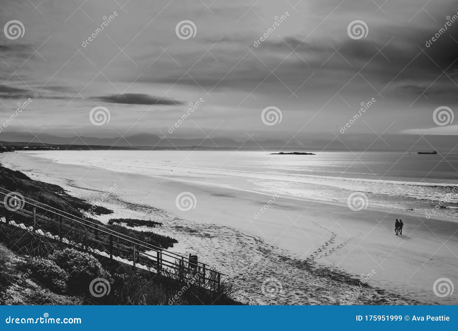 View on a Beach from a View Point on a Beach in Mossel Bay Stock Image ...