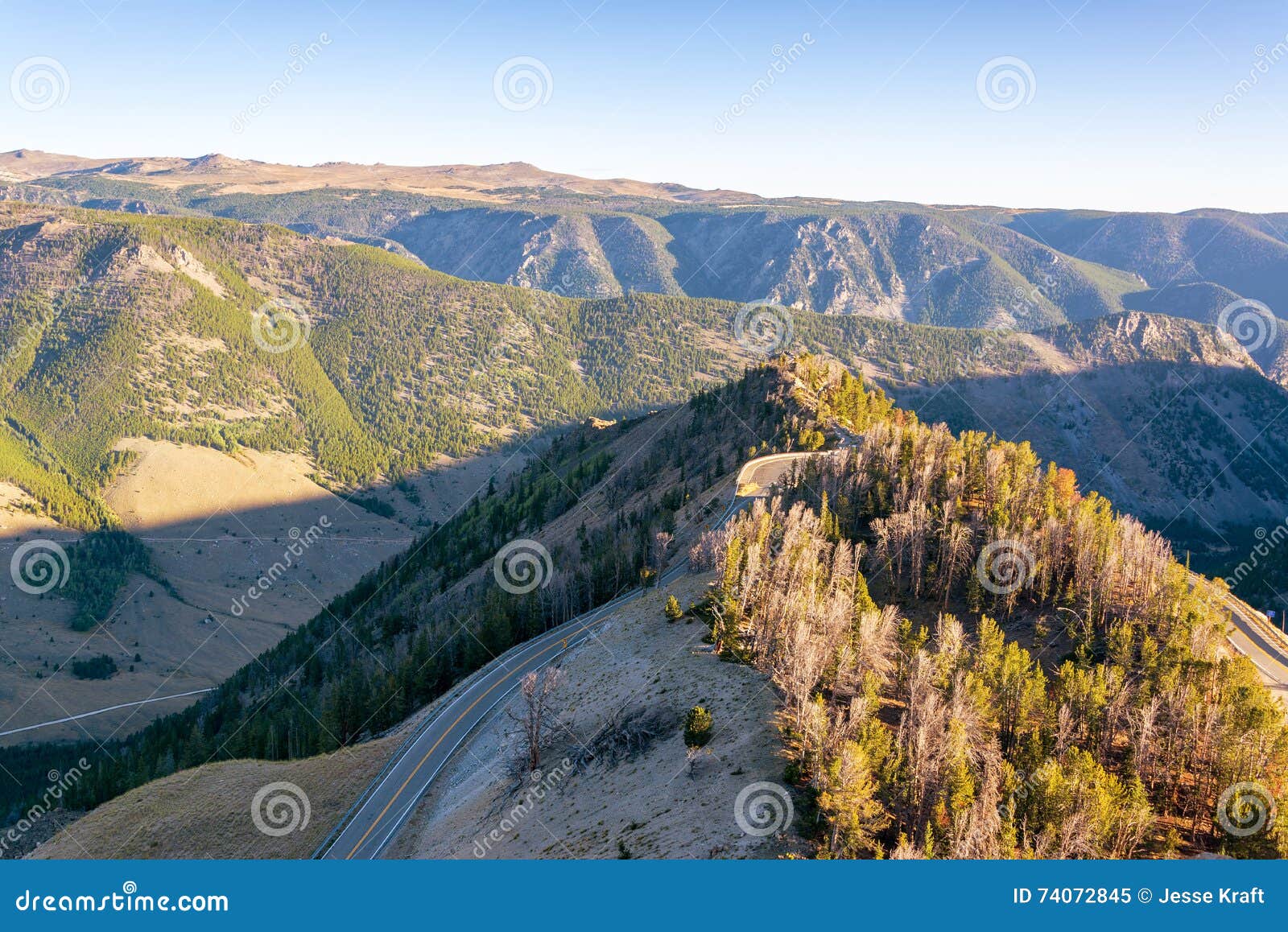 View of the Beartooth Mountains Stock Image - Image of shoshone ...