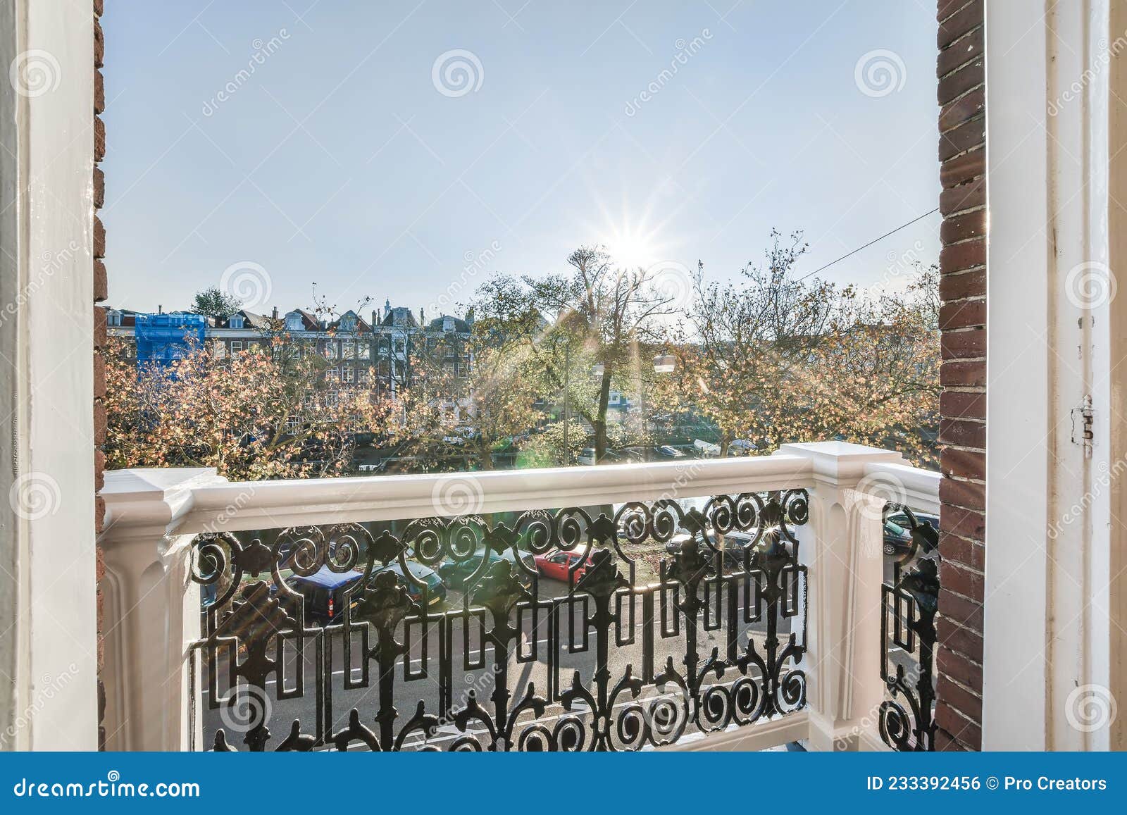 Beautiful balcony view stock photo. Image of empty, architecture ...