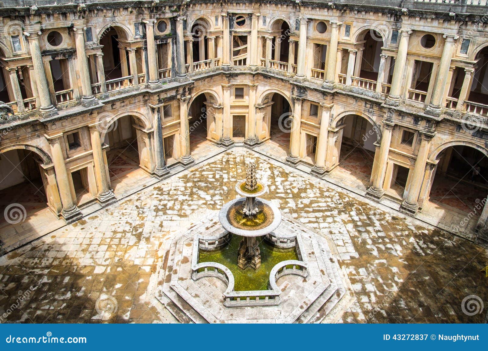 View of the Beautiful Convent of Christ in Tomar, Portugal Stock Image ...