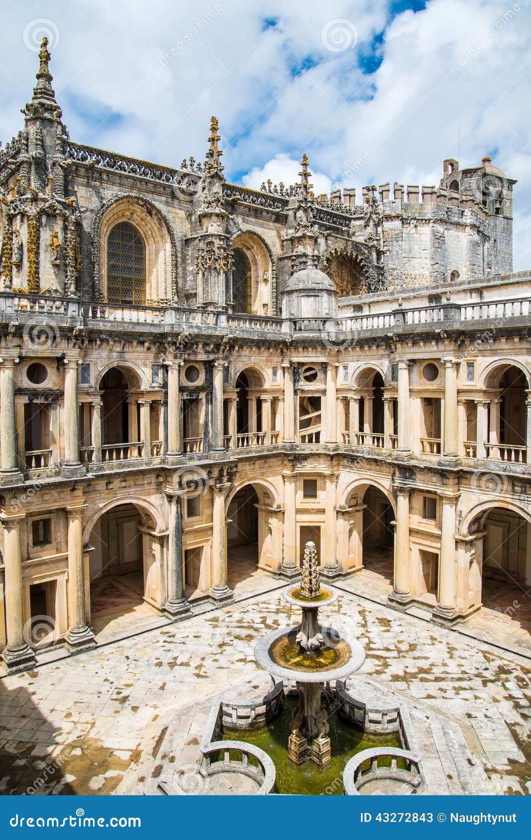 View of the Beautiful Convent of Christ in Tomar, Portugal Stock Image ...