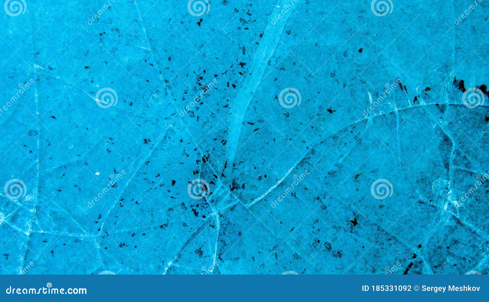 View of Beautiful Drawings on Ice from Cracks. a Tiny World in the ...