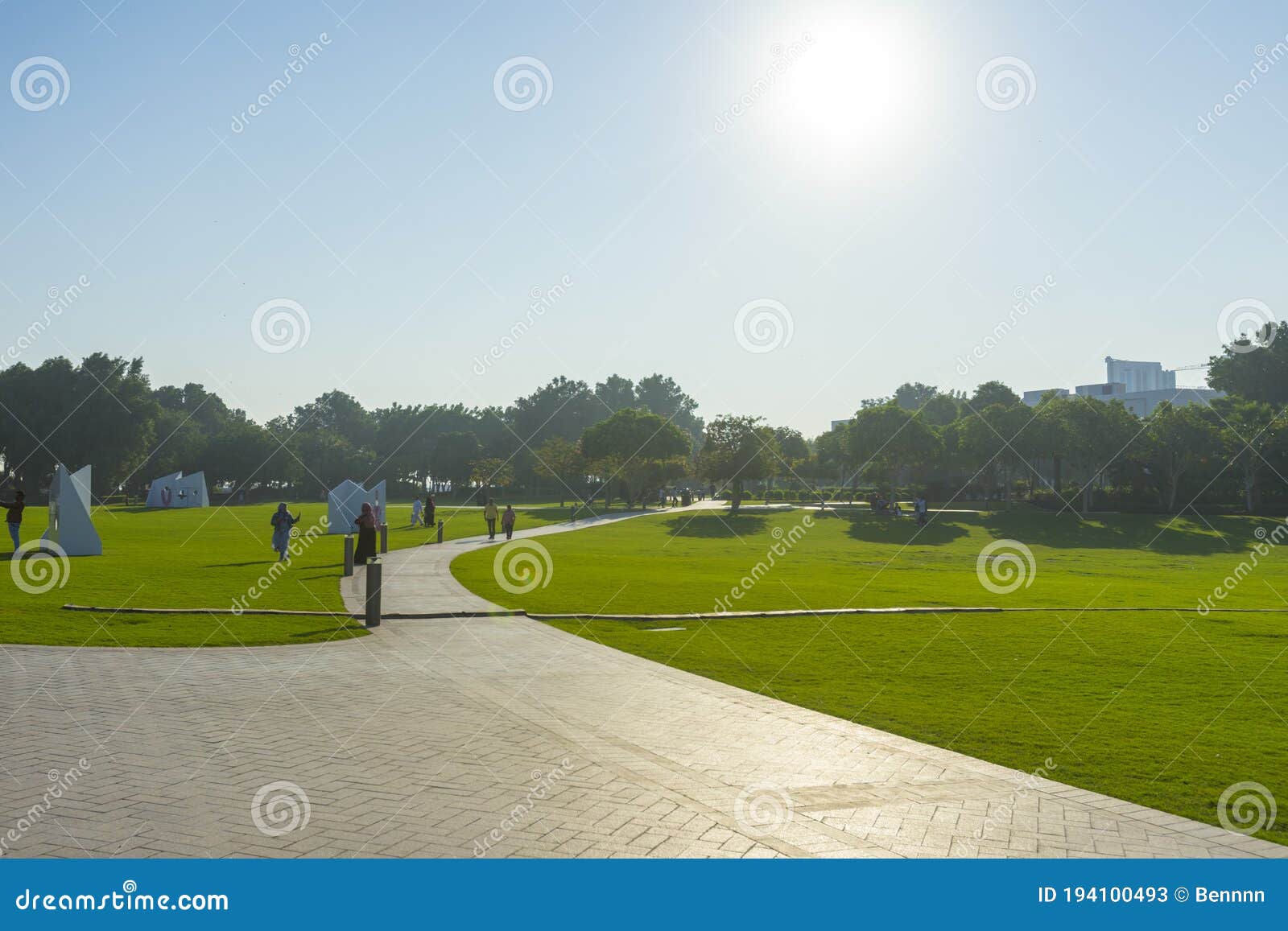 Beautiful MIA Park with Blue Sky in Doha, Qatar Editorial Stock Photo ...
