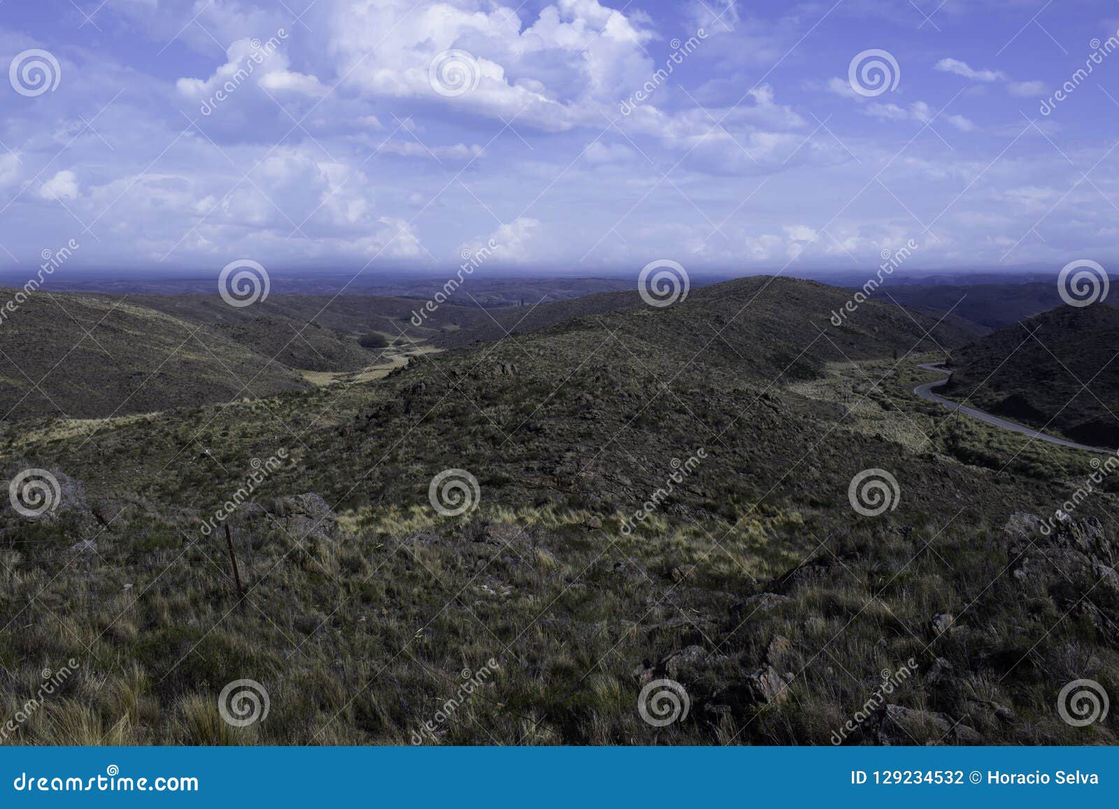 View of a Beautiful Mountainous Landscape in the Distance. Stock Photo ...