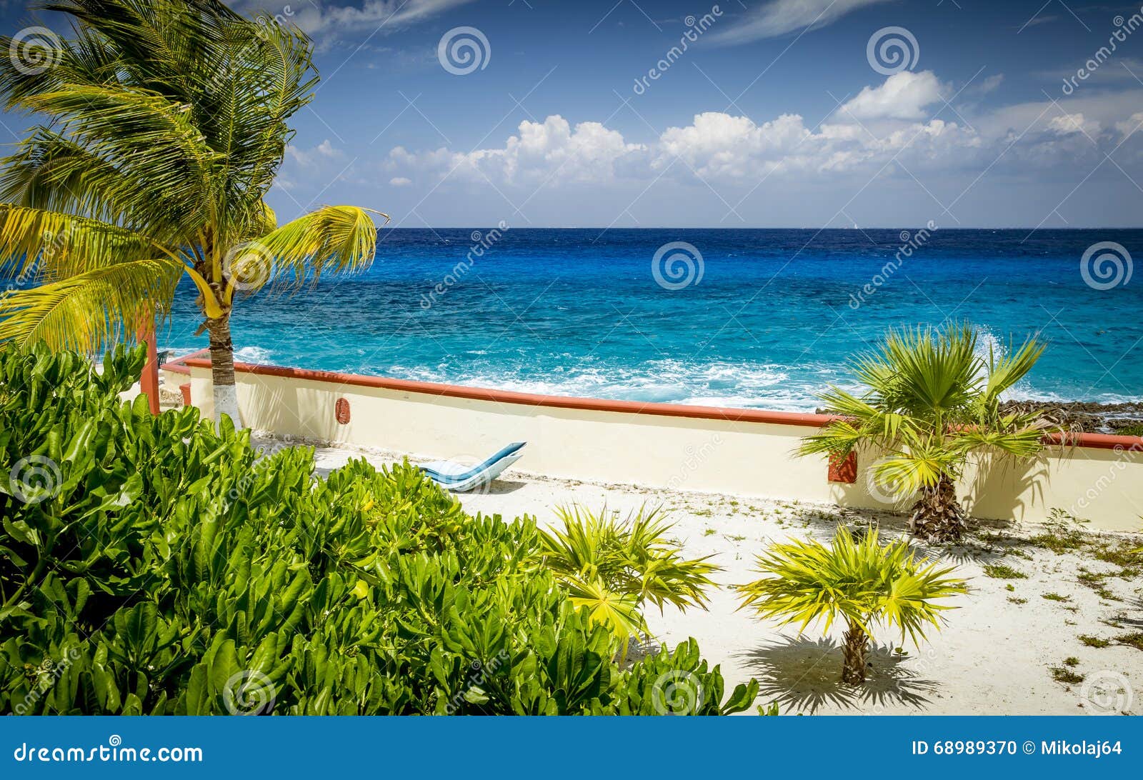 View on a Beautiful Ocean from a Exotic Island Stock Photo - Image of ...