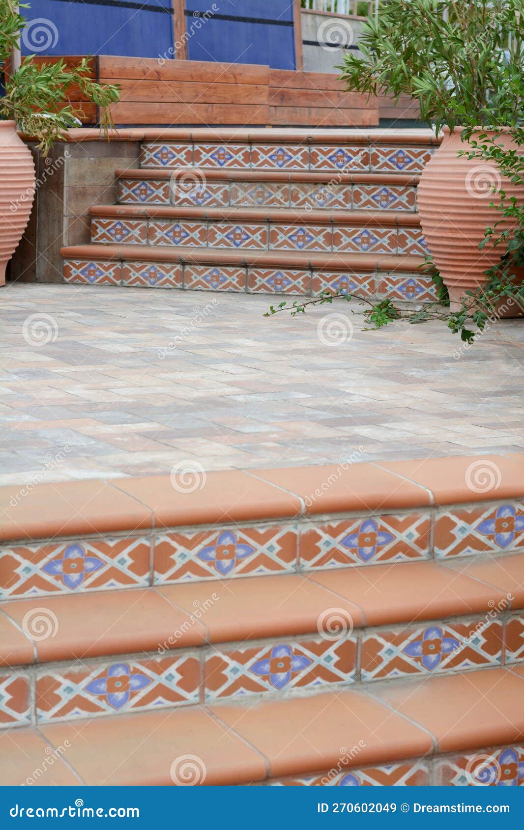 View of Beautiful Stairs with Pattern Outdoors Stock Image - Image of ...